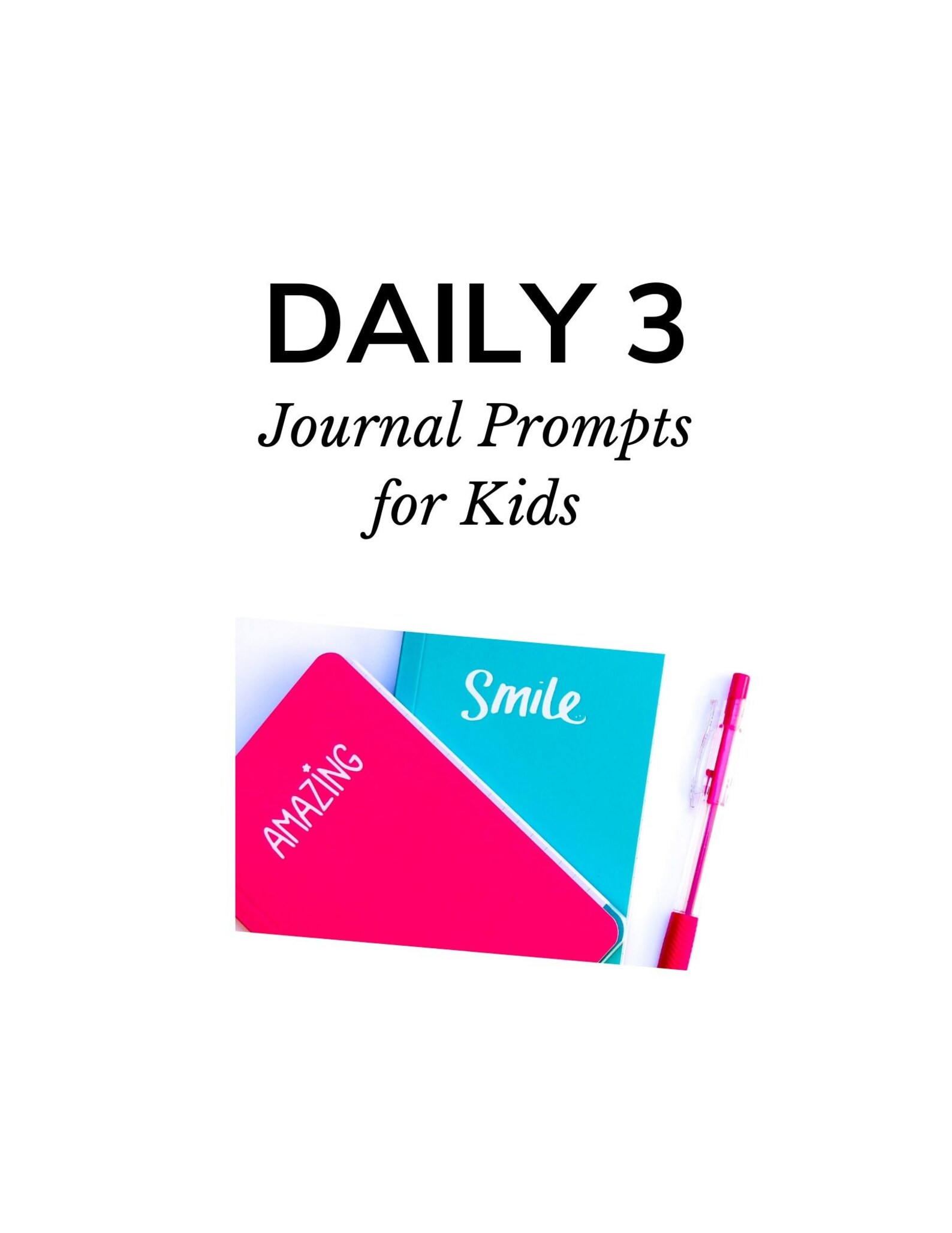 Daily Journal for Kids 365 Journal Prompts for Kids Daily | Etsy