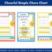 Editable Bright Cheerful Chore Chart Simple Task Reminder - Etsy