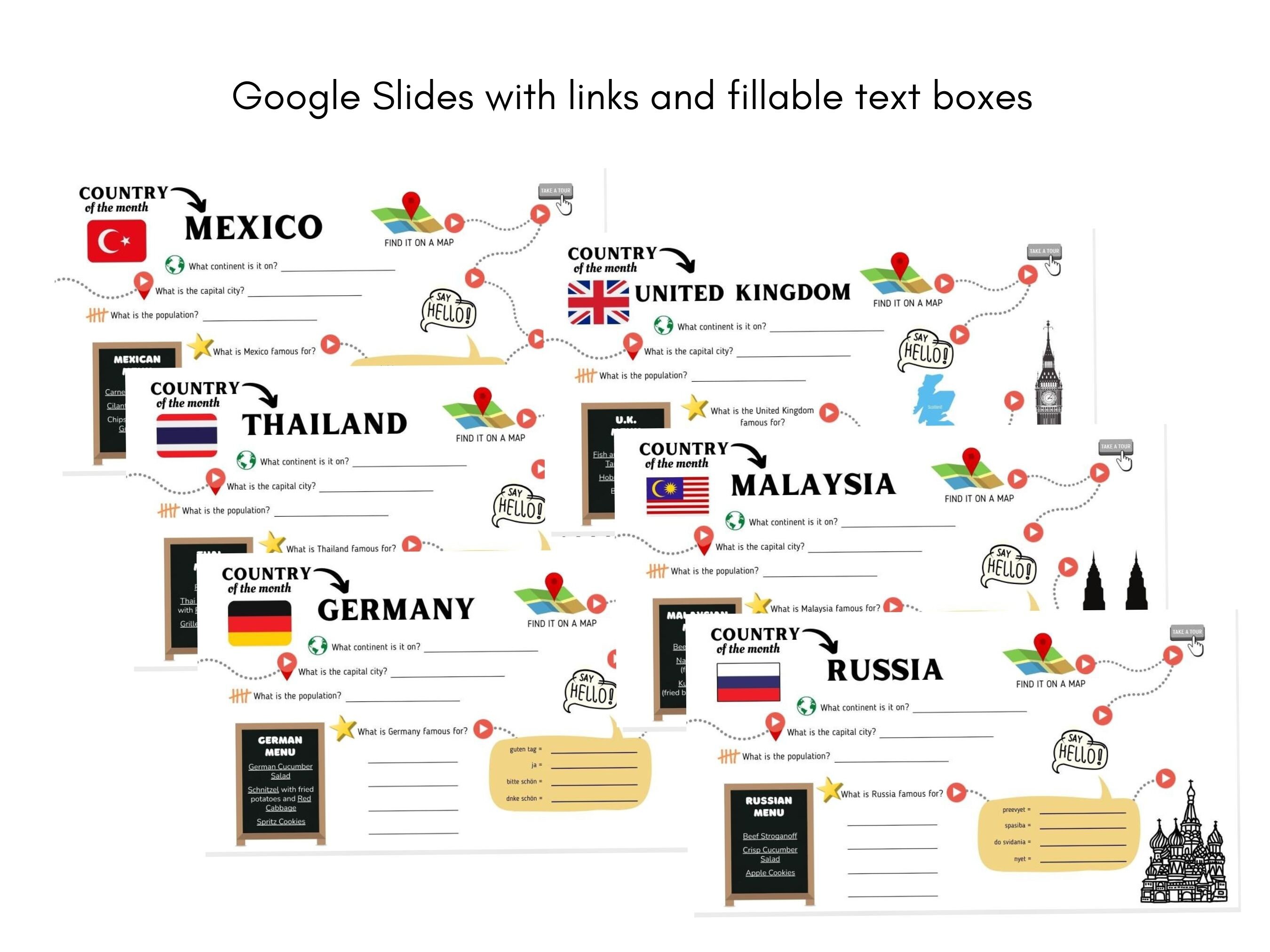 Country of the Month Printables, Countries of the World Mini-unit ...