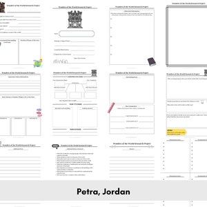 Wonders of the World Research Project: Homeschool Unit Study (PDF Files ...