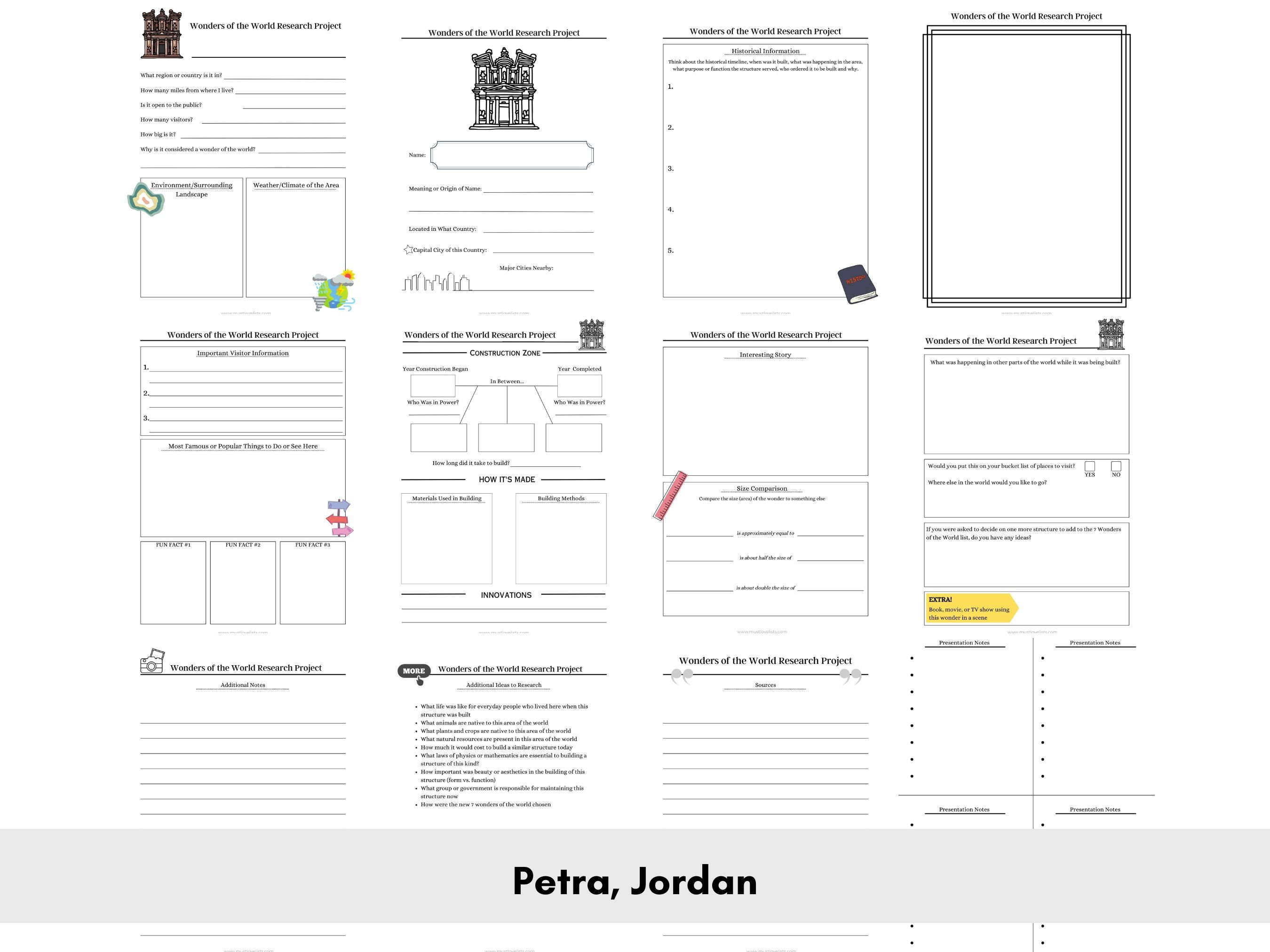 Wonders of the World Research Project, Homeschool Wonders of the World ...