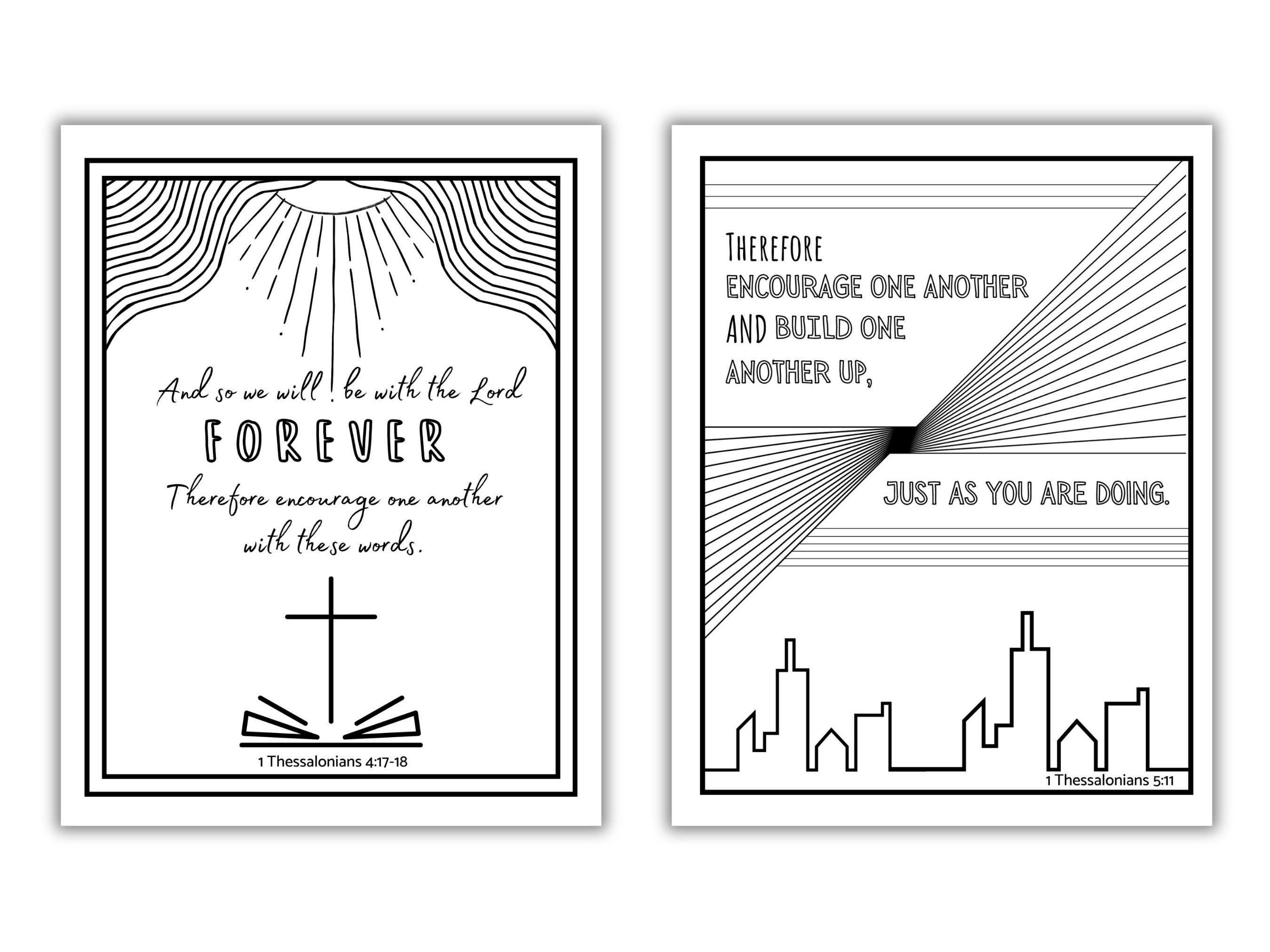 1 Thessalonians Scripture Coloring Pages: Sunday School Activities (PDF ...