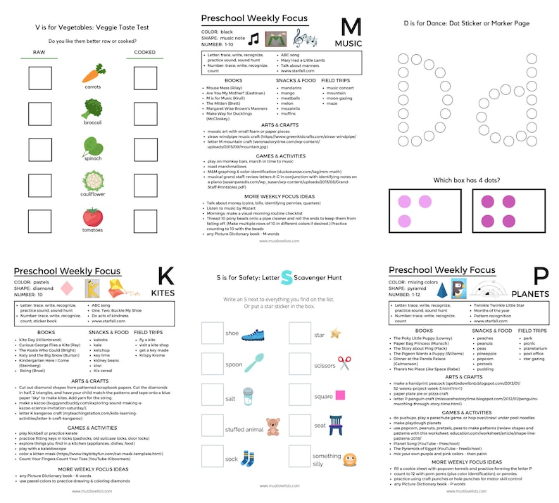 Letter of the Week Preschool Curriculum: A-Z Themes (PDF Download) - Etsy