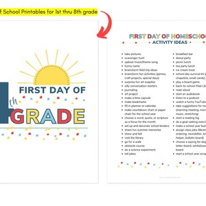Back-to-school Prep Pack for Homeschool, First Day of School Signs ...