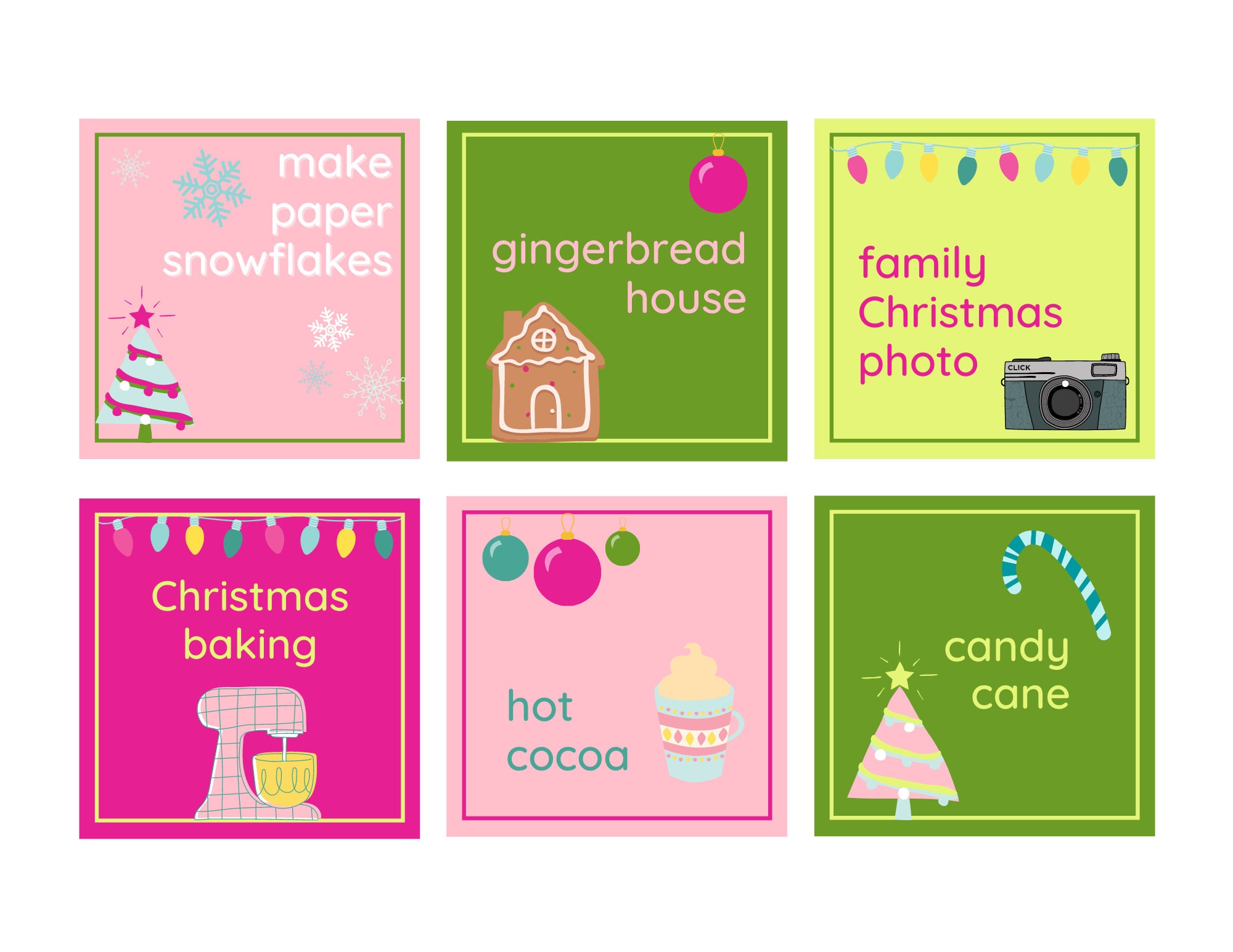 Christmas Activity Cards | Advent Activities | Christmas Countdown ...