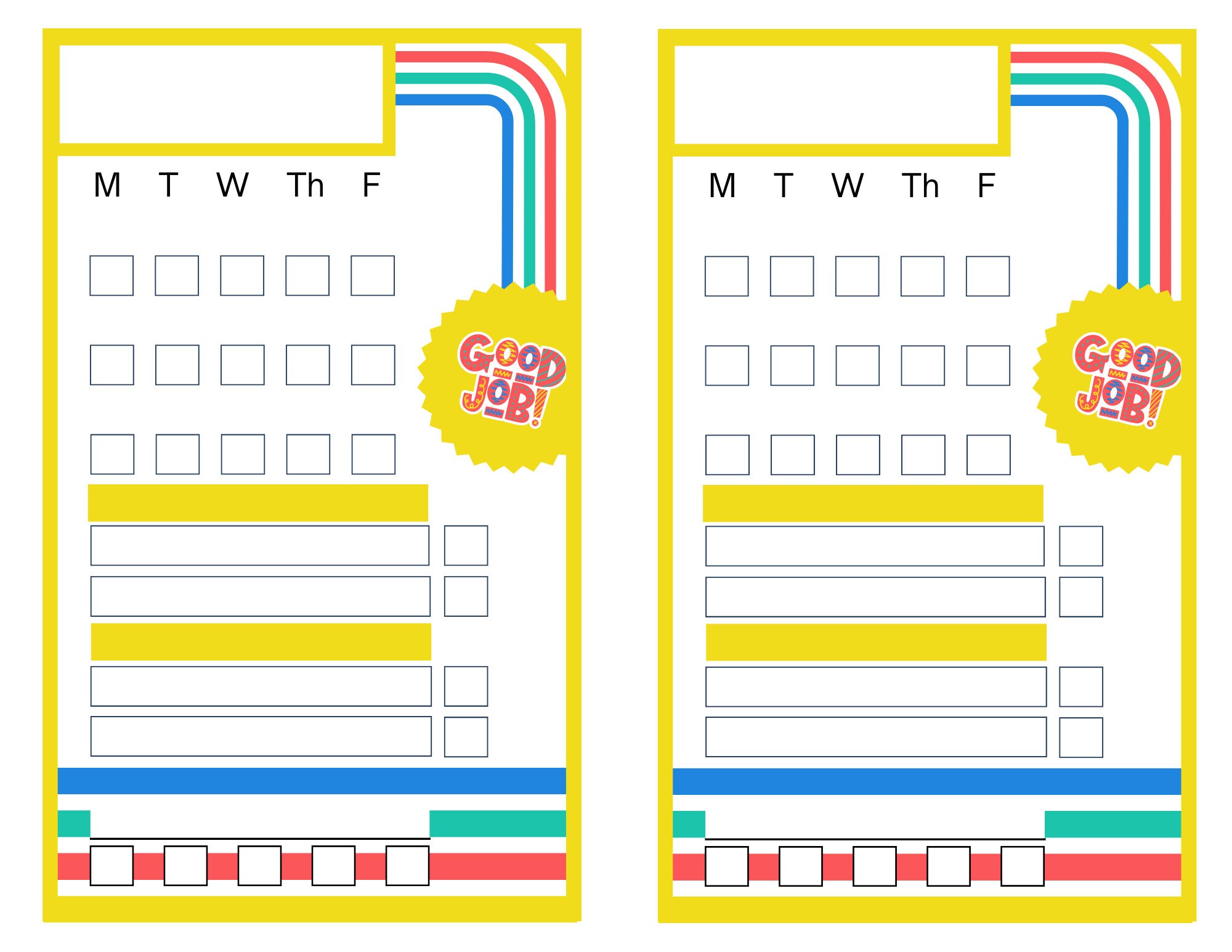 Editable Bright Cheerful Chore Chart, Simple Task Reminder Chart, Kids ...