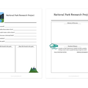 National Park Research Project: Homeschool Learning (PDF Download) - Etsy