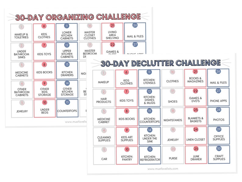 30-day Challenge Tracker: Habit & Fitness (PDF Download) - Etsy