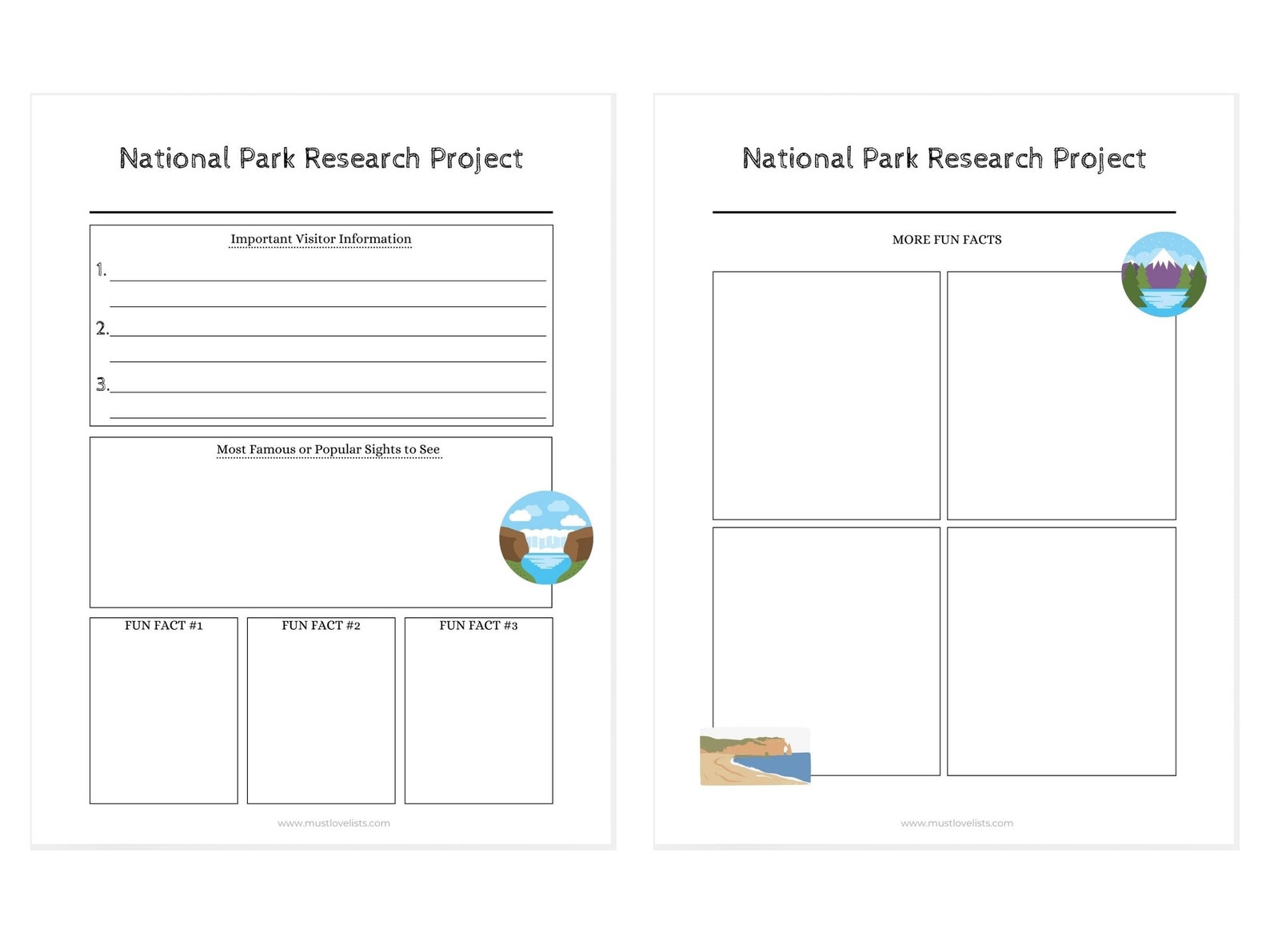 National Park Research Project: Homeschool Learning (PDF Download) - Etsy