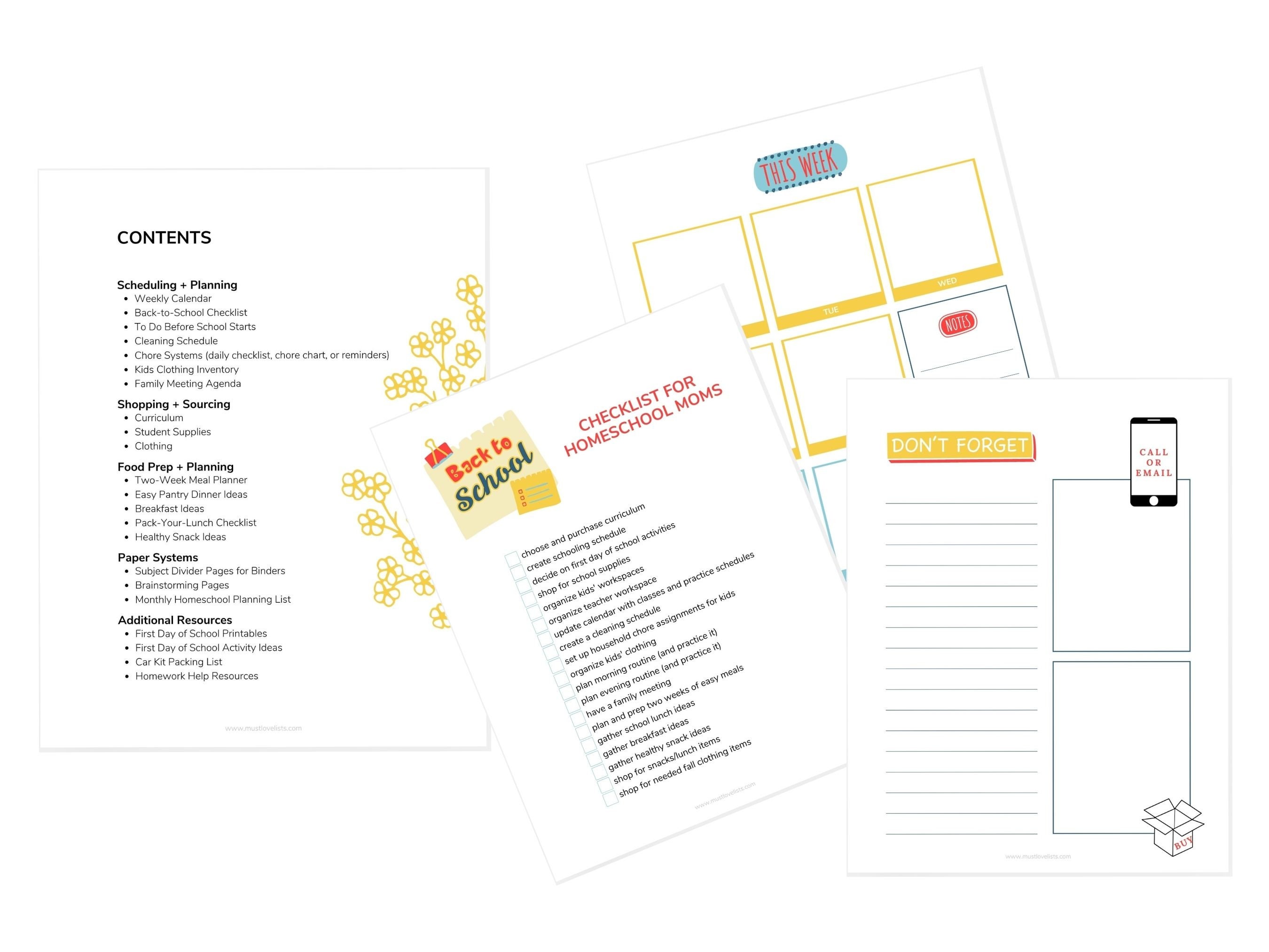 Back-to-school Prep Pack for Homeschool, First Day of School Signs ...