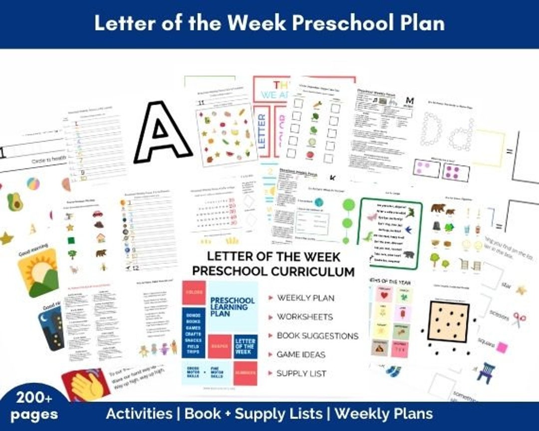 Letter of the Week Preschool Curriculum: A-Z Themes (PDF Download) - Etsy