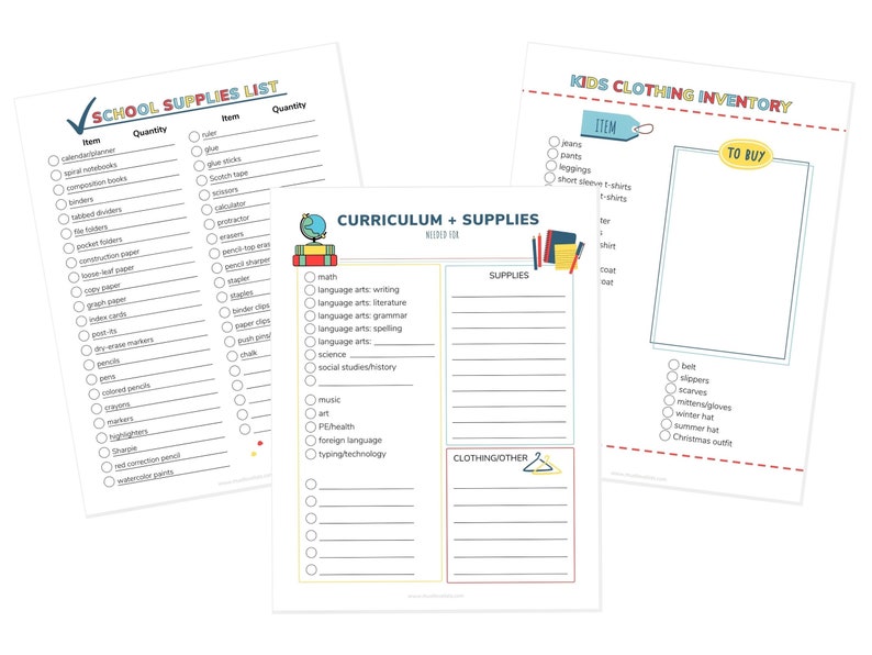 Back-to-school Prep Pack for Homeschool, First Day of School Signs ...