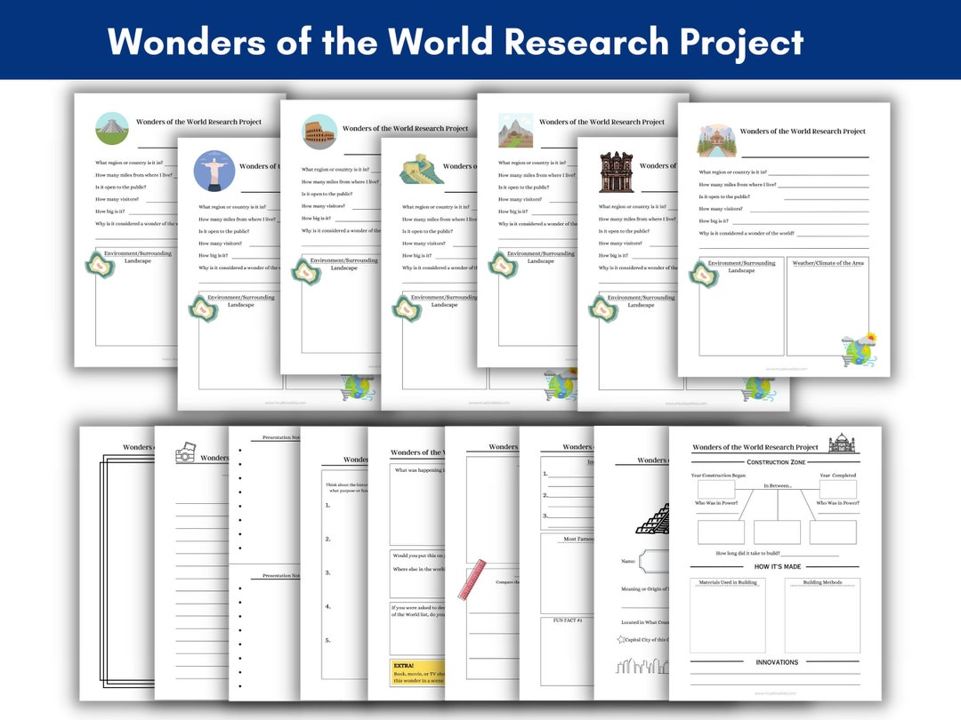 Wonders of the World Research Project, Homeschool Wonders of the World ...