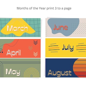 Bulletin Board Decor, Months of the Year, Monthly Bucket Lists, Modern ...