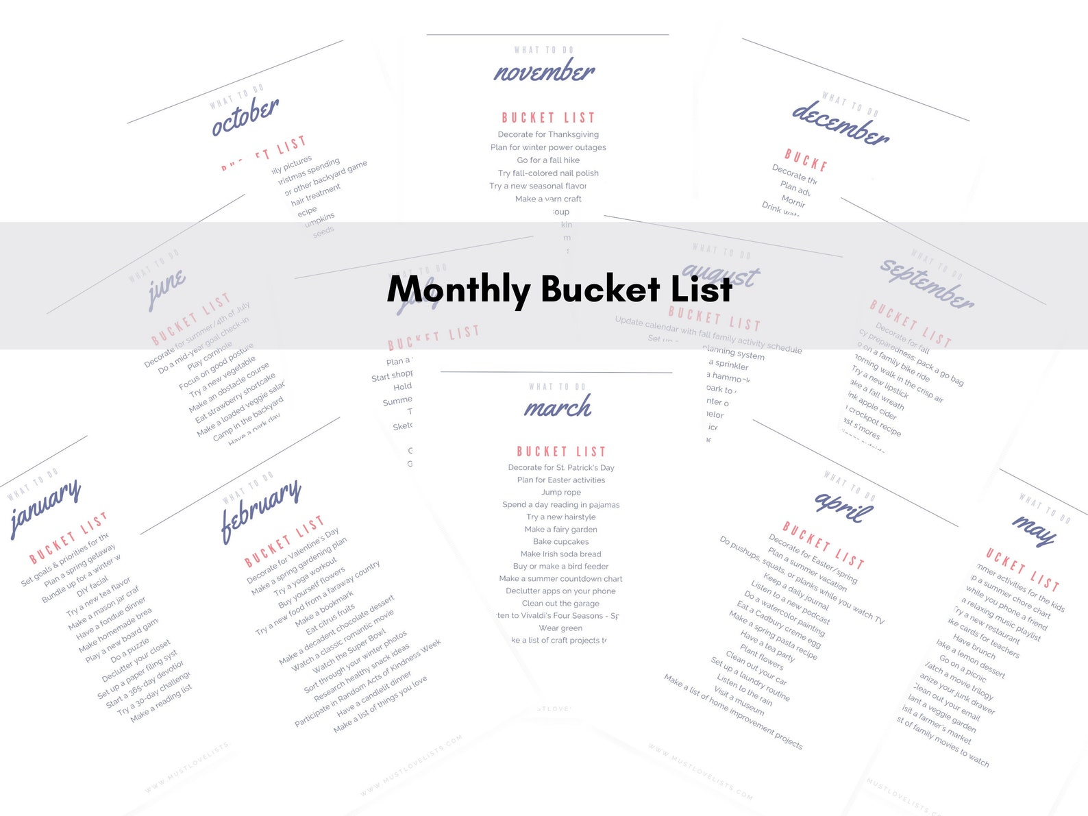 Planning List Bundle EDITABLE Monthly Priority Planning - Etsy