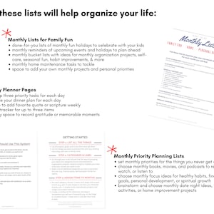 Planning List Bundle, EDITABLE Monthly Priority Planning, Monthly ...