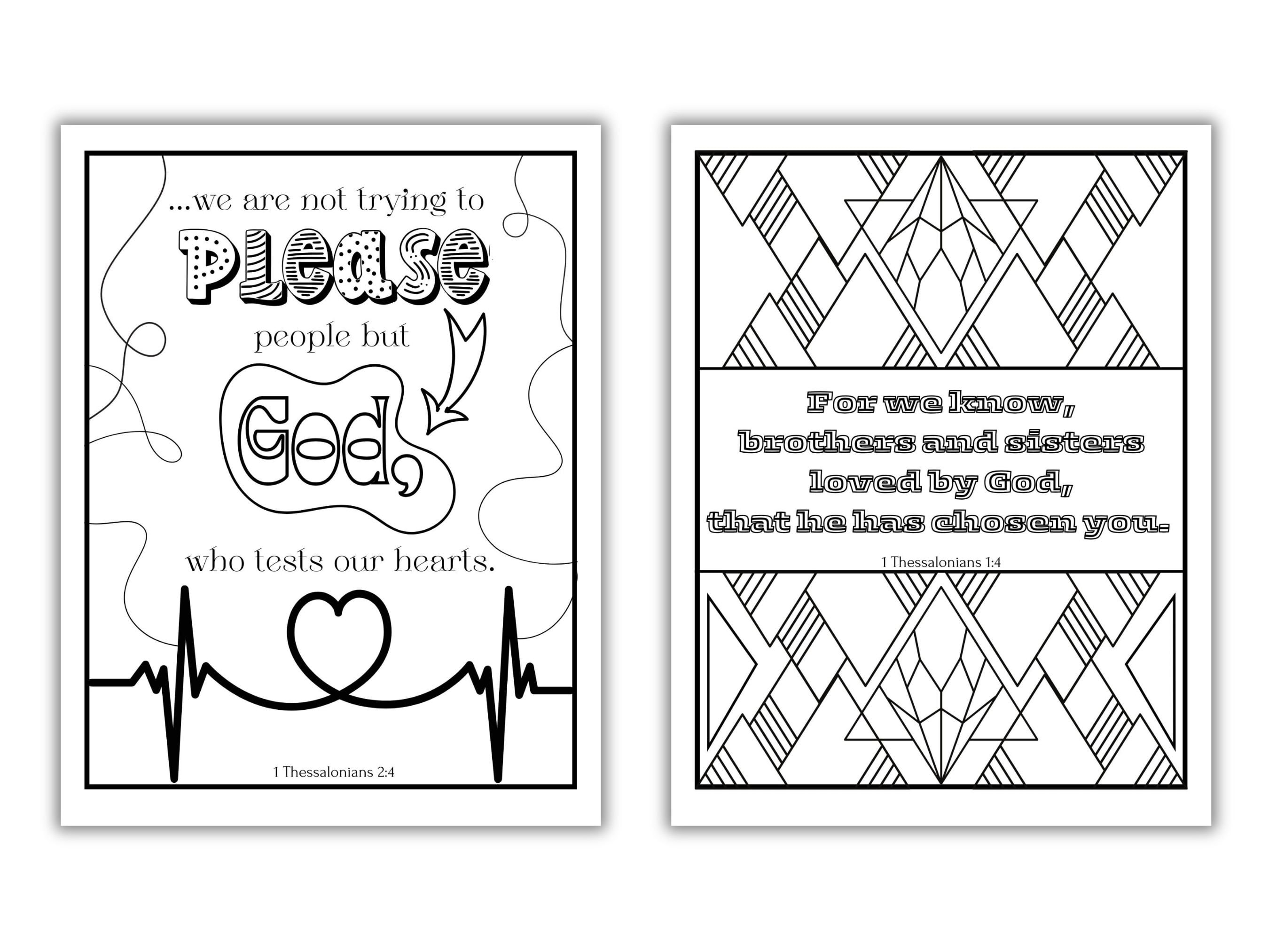 1 Thessalonians Scripture Coloring Pages: Sunday School Activities (PDF ...