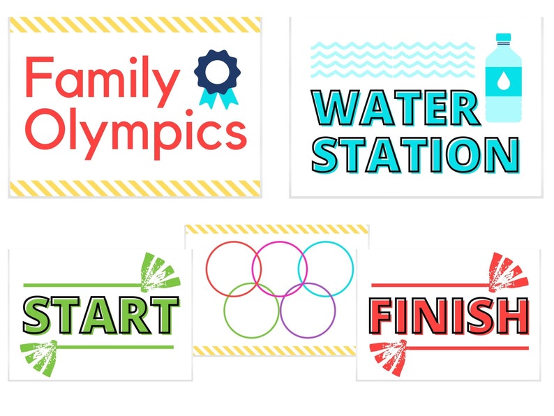 Family Olympics Printable Game Pack, Outdoor Family Activity, Family ...