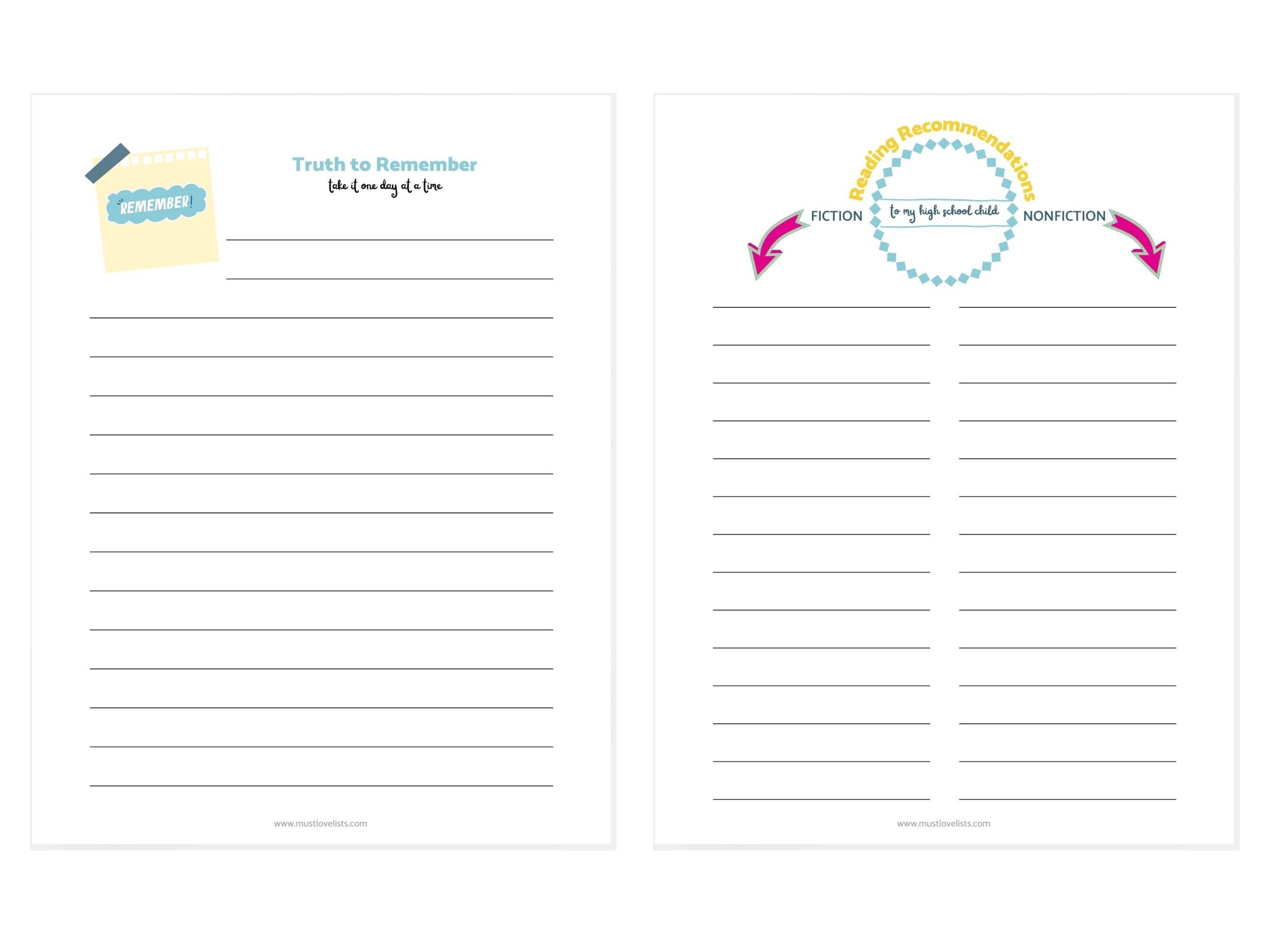 Homeschool Mom's List Pack, Homeschool Organization Lists - Etsy