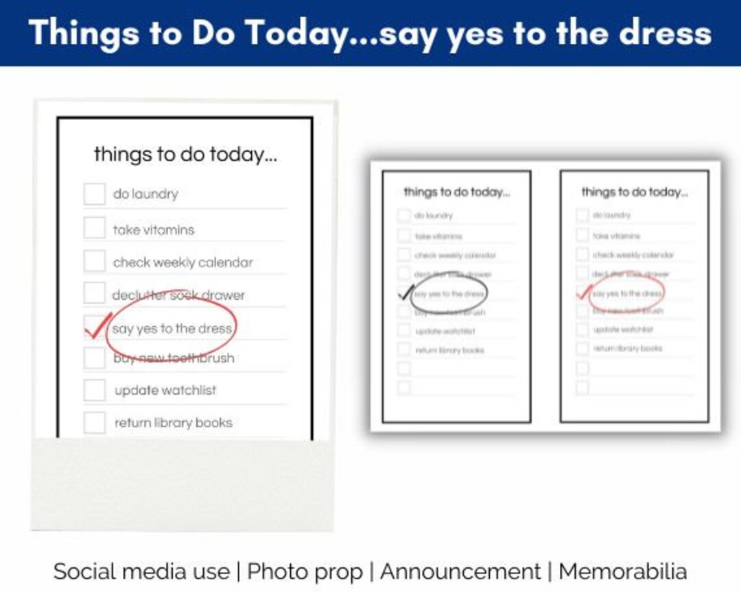 Say Yes to the Dress Photo Prop, Say Yes to the Dress Social Media Post ...