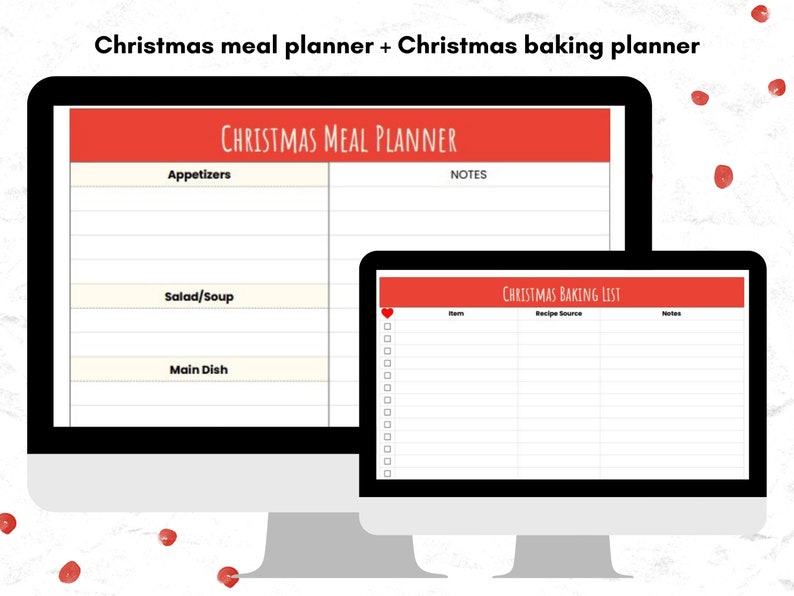 Christmas Planner for Google Sheets, Google Sheets Holiday Planner ...