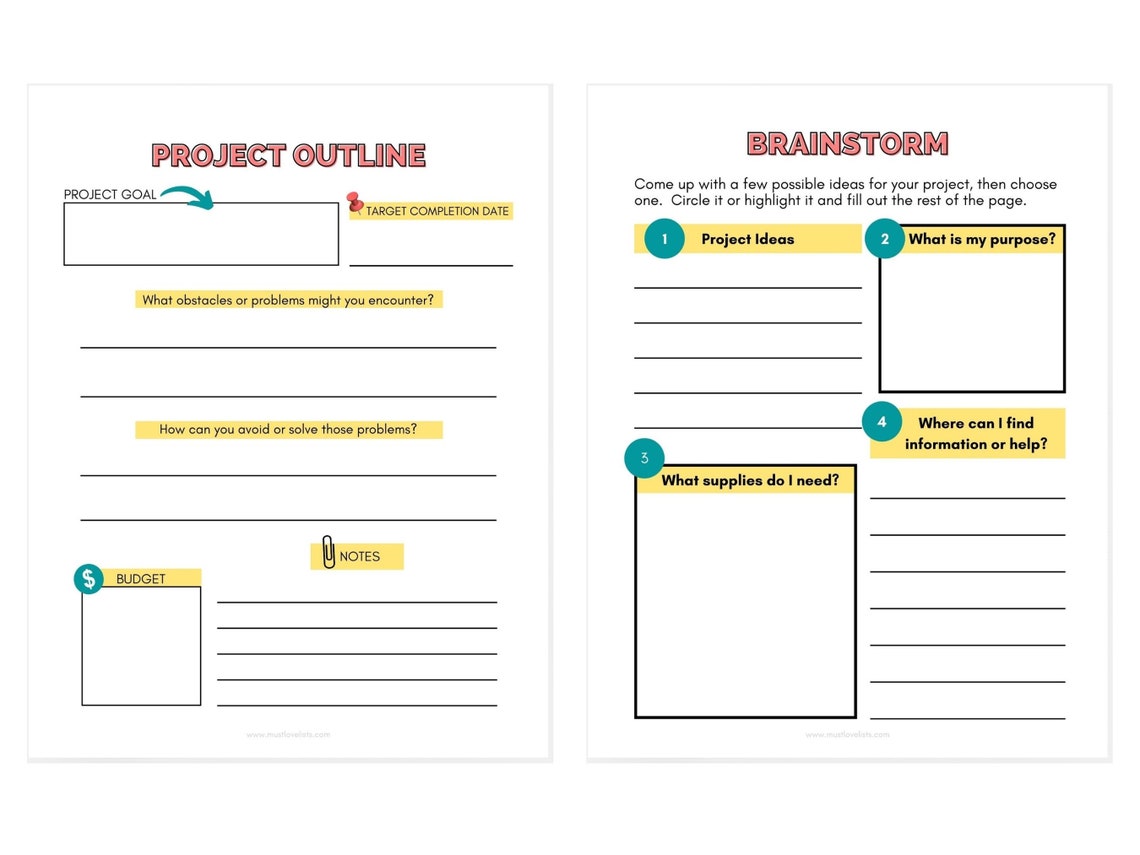 Project Planner for Kids: Goal Setting, Quick Planning Guide for ...