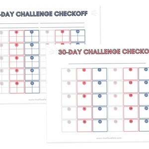 30-day Challenge Tracker: Habit & Fitness (PDF Download) - Etsy