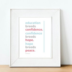 Inspirational Teacher Quote, Teacher Gift, Teacher Appreciation ...