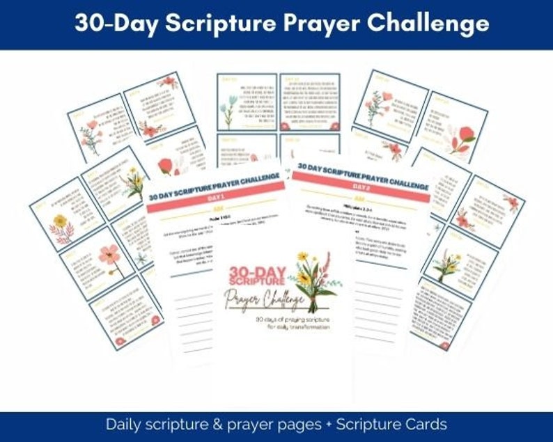 30-day Scripture Prayer Challenge: Printable Prayer Journal (PDF) - Etsy