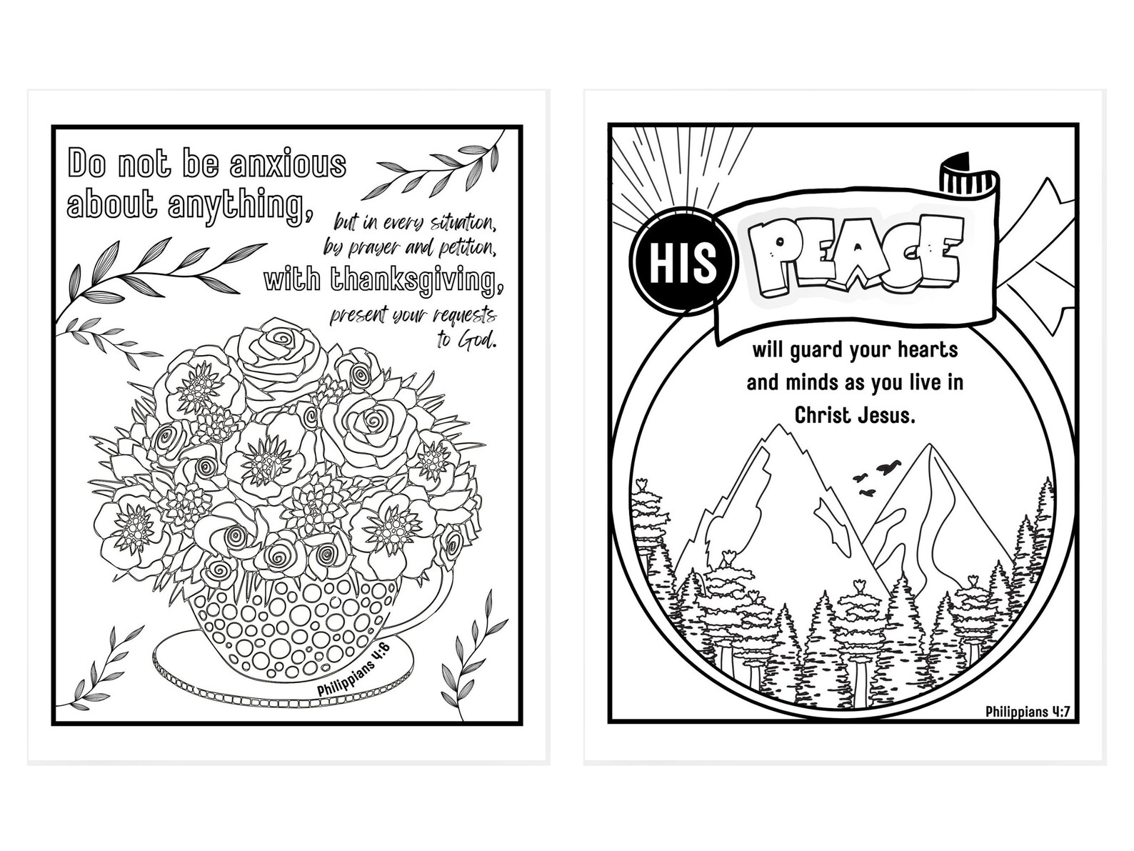 Philippians Scripture Coloring Pages: Sermon Activities (PDF Pattern ...