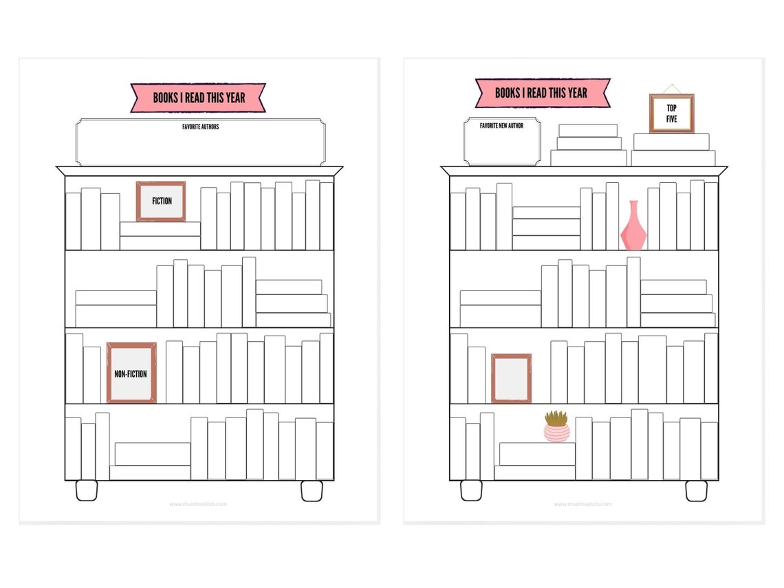 Reading Log Bundle Book Lover Bundle Book Notes Bookshelf - Etsy