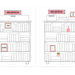 Reading Log Bundle, Book Lover Bundle, Book Notes, Bookshelf List - Etsy