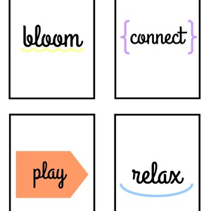 Monthly Focus Word Cards - Set of 12 - Digital Download - Etsy