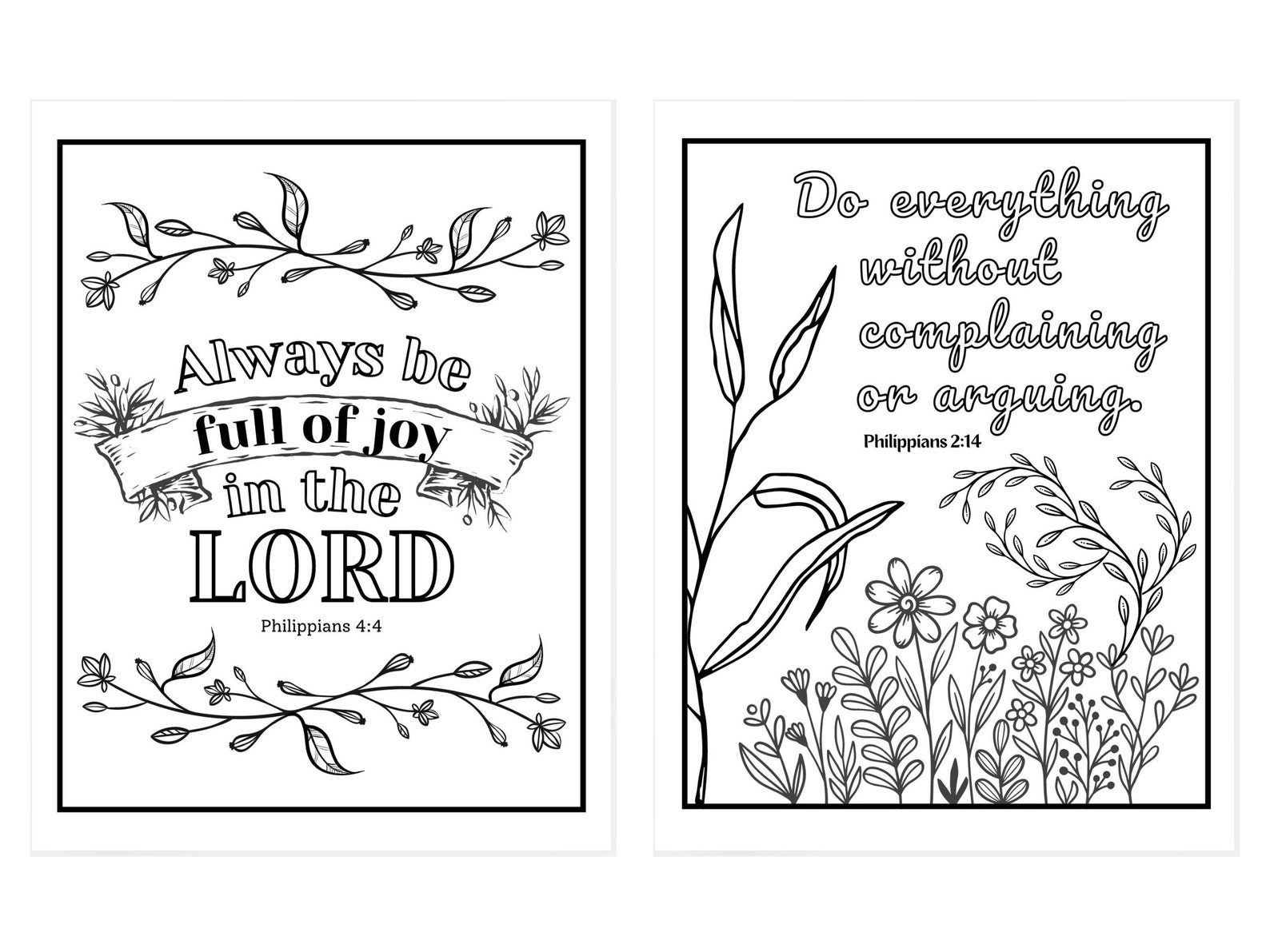 Philippians Scripture Coloring Pages: Sermon Activities - Etsy