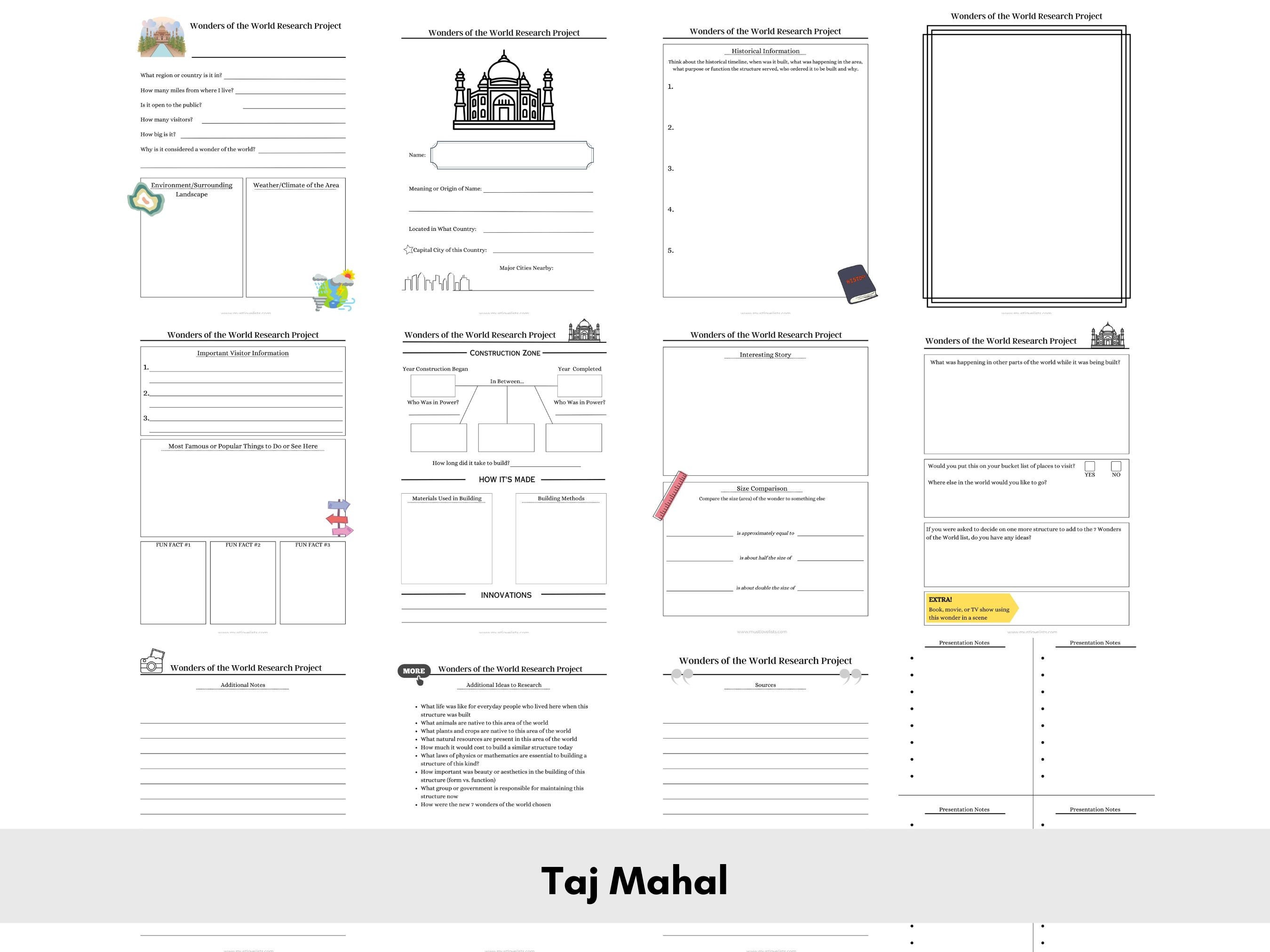 Wonders of the World Research Project, Homeschool Wonders of the World ...