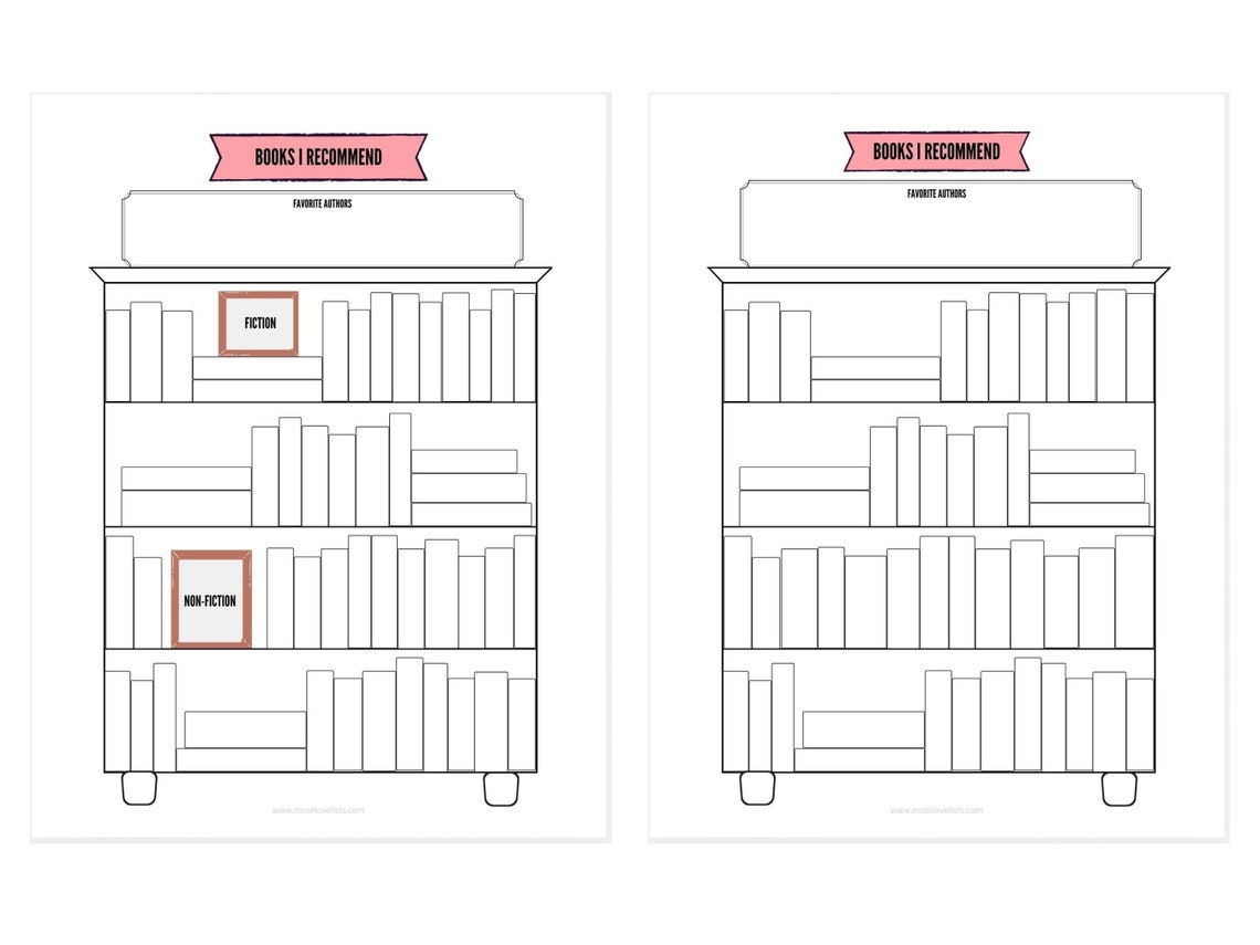 Reading Log Bundle Book Lover Bundle Book Notes Bookshelf - Etsy