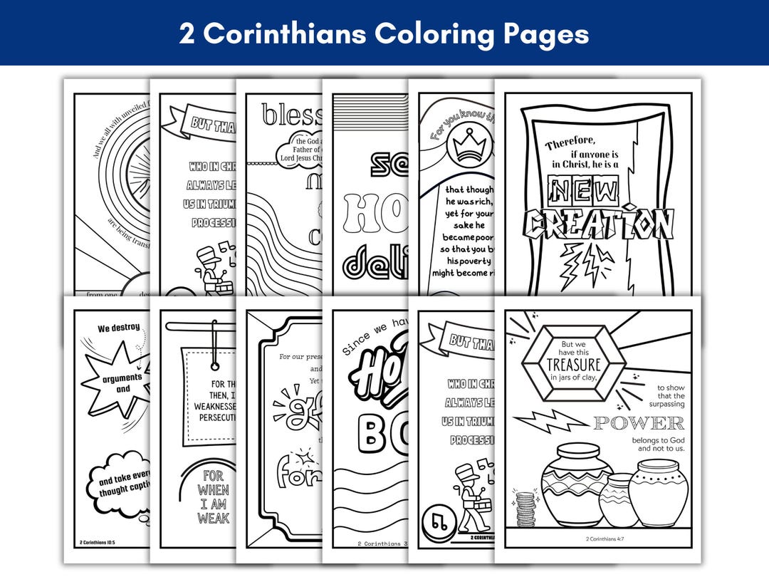 2 Corinthians Coloring Pages, Sunday School Lesson, Kids' Sermon ...