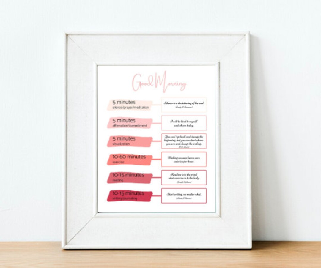 Miracle Morning SAVERS Inspiration Printable (digital Download) - Etsy