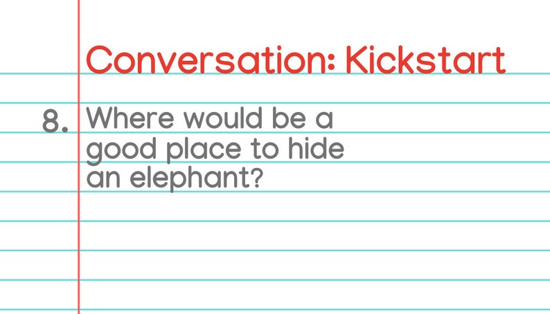 Family Conversation Starter Cards: 50 Silly Questions (PDF Pattern) - Etsy