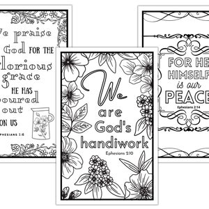 Ephesians Scripture Coloring Posters, Sunday School Coloring Poster - Etsy