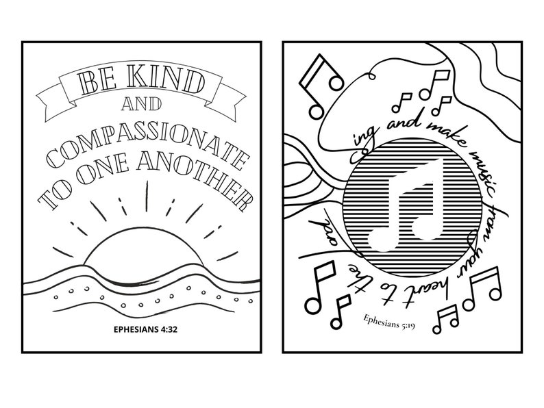 Ephesians Scripture Coloring Pages: Kids' Sunday School Activities (PDF ...