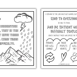 2 Timothy Scripture Coloring Pages: Sunday School Activities - Etsy