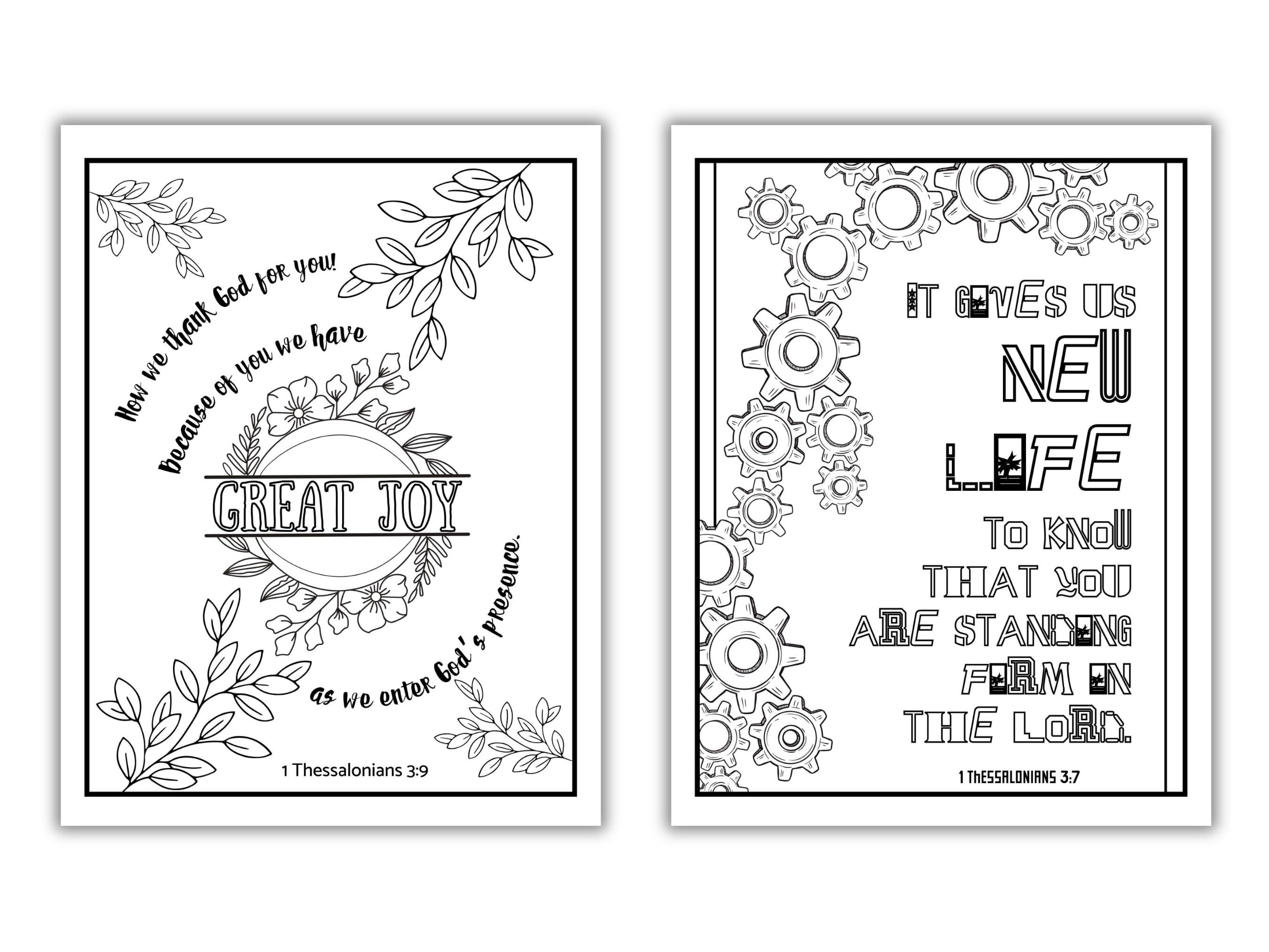 1 Thessalonians Scripture Coloring Pages: Sunday School Activities (PDF ...