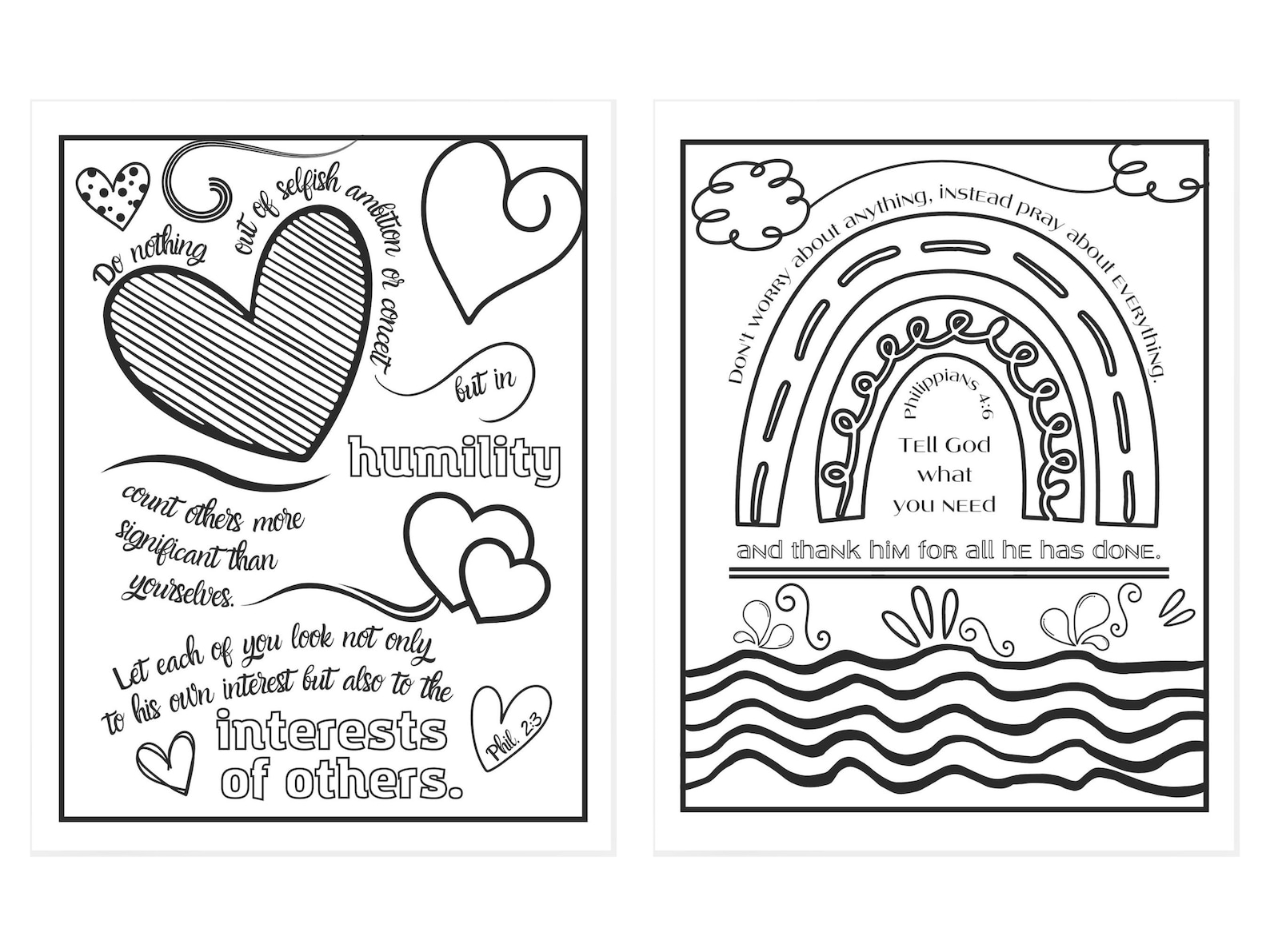 Philippians Scripture Coloring Pages: Sermon Activities (PDF Pattern ...