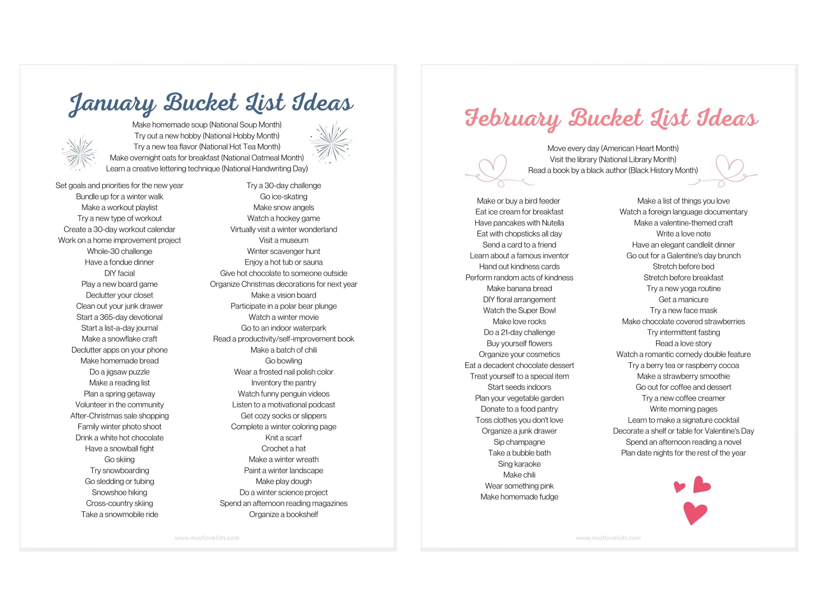 Monthly Bucket List Ideas: Fun Activities for Kids (digital Download ...