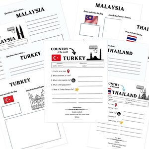 Country of the Month Printables, Countries of the World Mini-unit ...