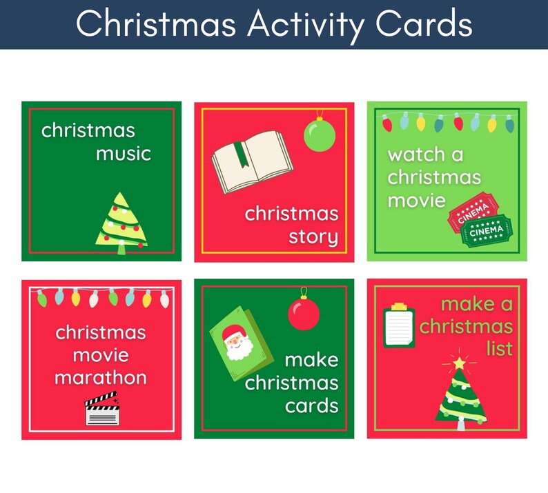 Christmas Activity Cards | Advent Activities | Christmas Countdown ...