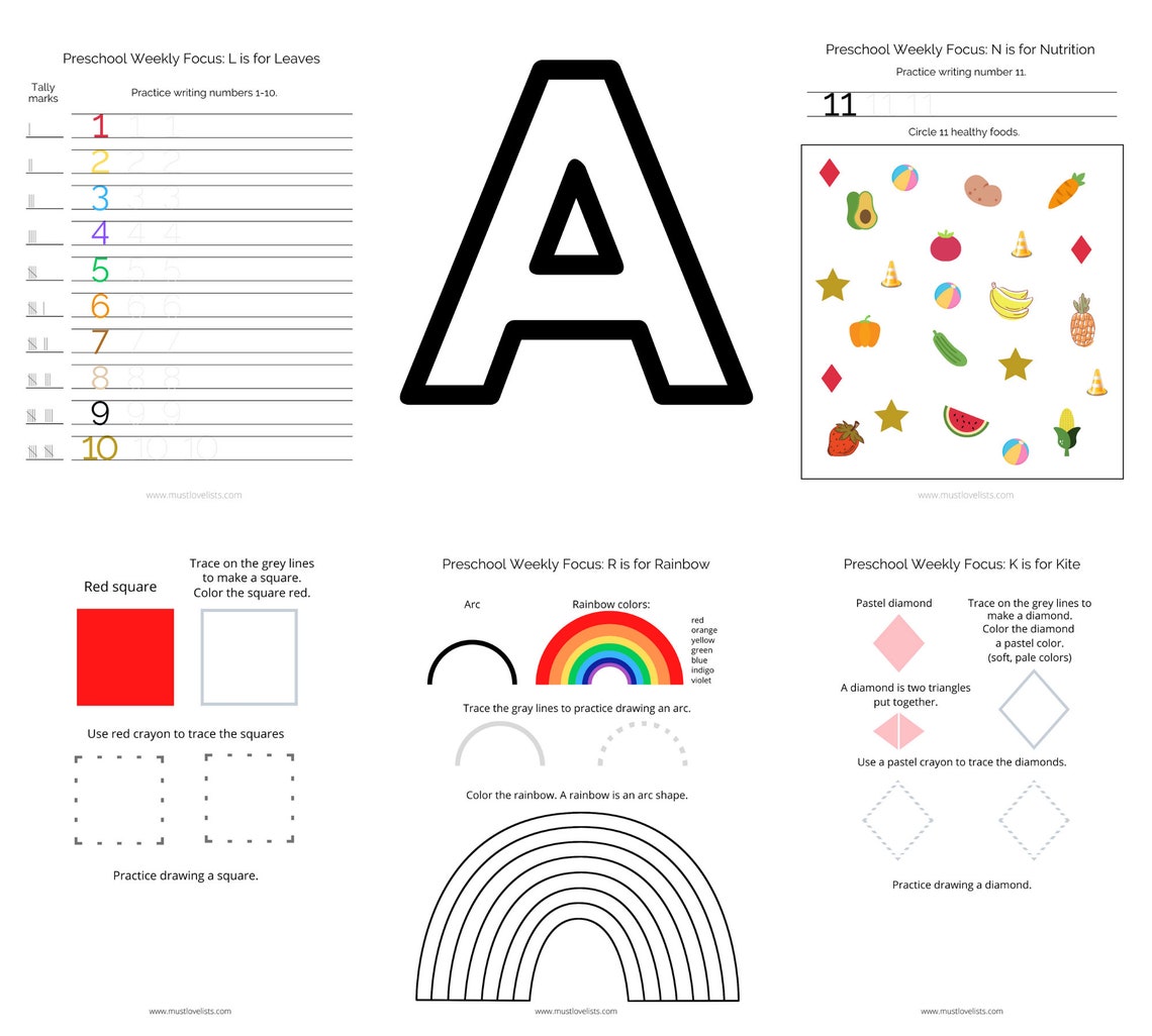 Letter of the Week Preschool Curriculum Weekly A-Z Preschool - Etsy