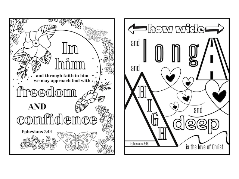 Ephesians Scripture Coloring Pages: Kids' Sunday School Activities (PDF ...