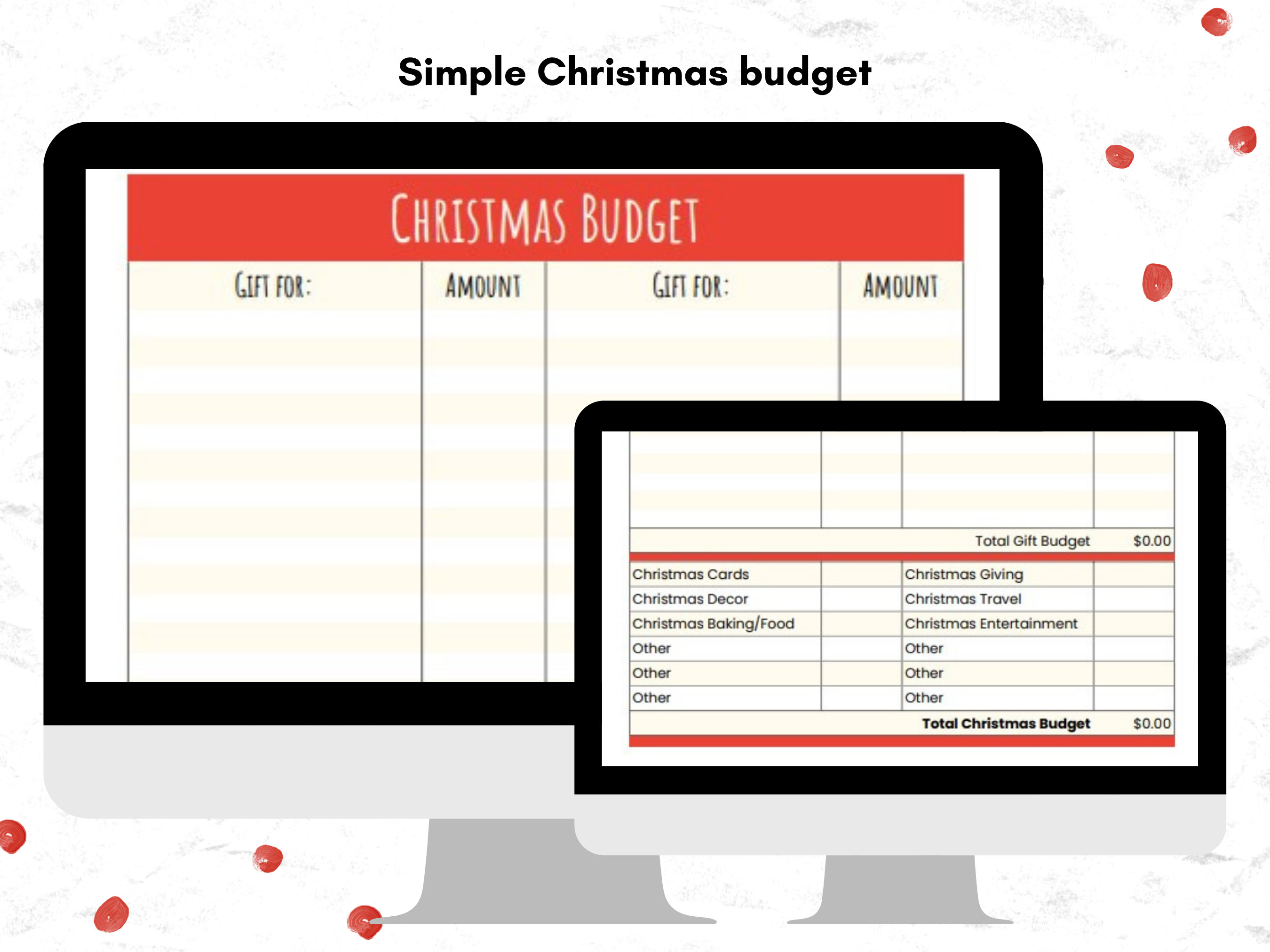 Christmas Planner for Google Sheets, Google Sheets Holiday Planner ...